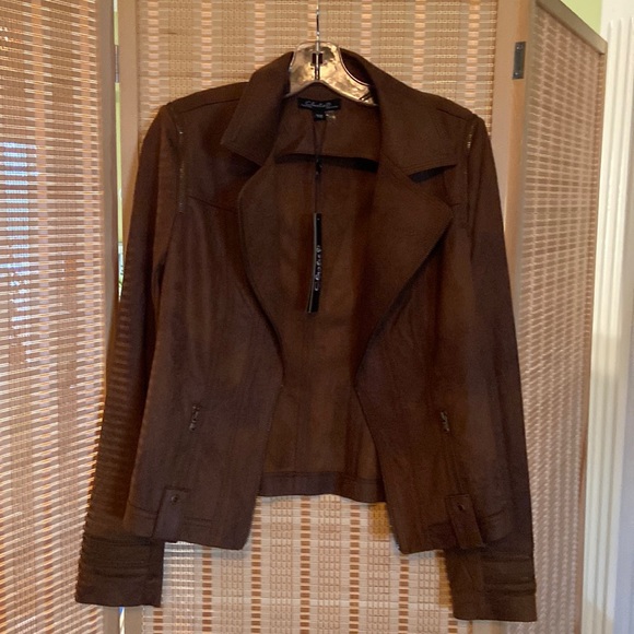 CHARLIE B | Jackets & Coats | Charley B Jacket Looks Like Leathersuedefaux Rich Brown Colorsize ...